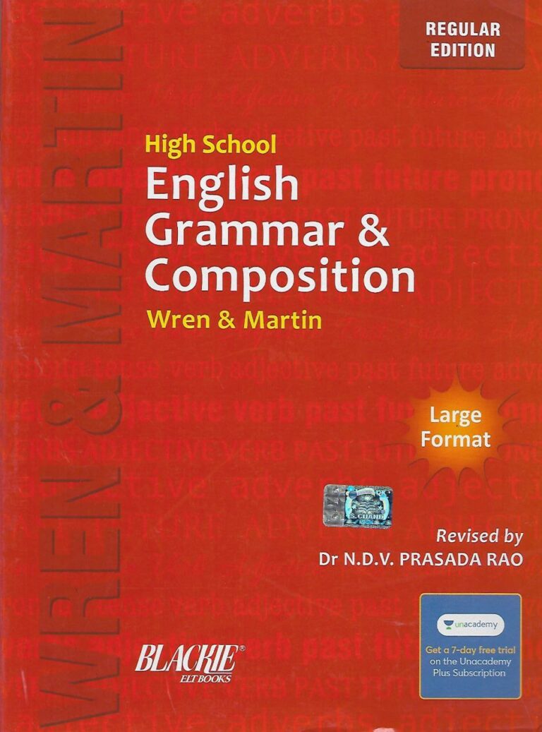 High School English Grammar & Composition [Wren & Martin] by Dr. NDV Prasada Rao - Singhal Law ...
